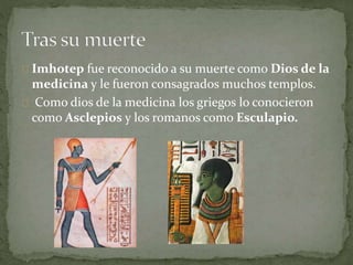 La historia de Imhotep .Cultura | PPTX