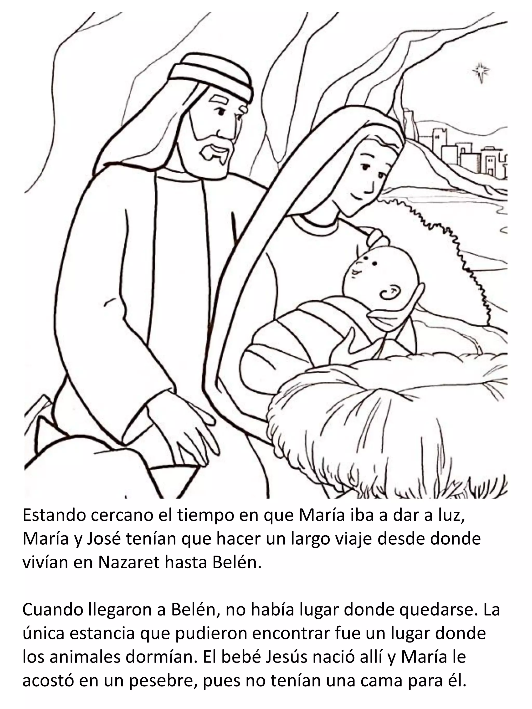Nacimiento De Jesus Para Colorear