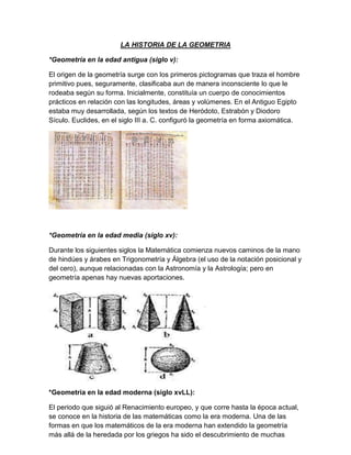 La historia de la geometria (1) | DOCX