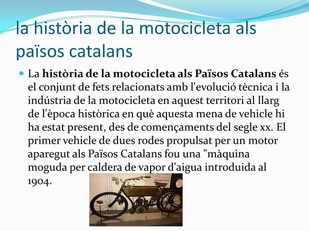 La historia de la moto | PPTX