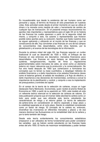 La historia de las finanzas, aportes mas importantes de los ...