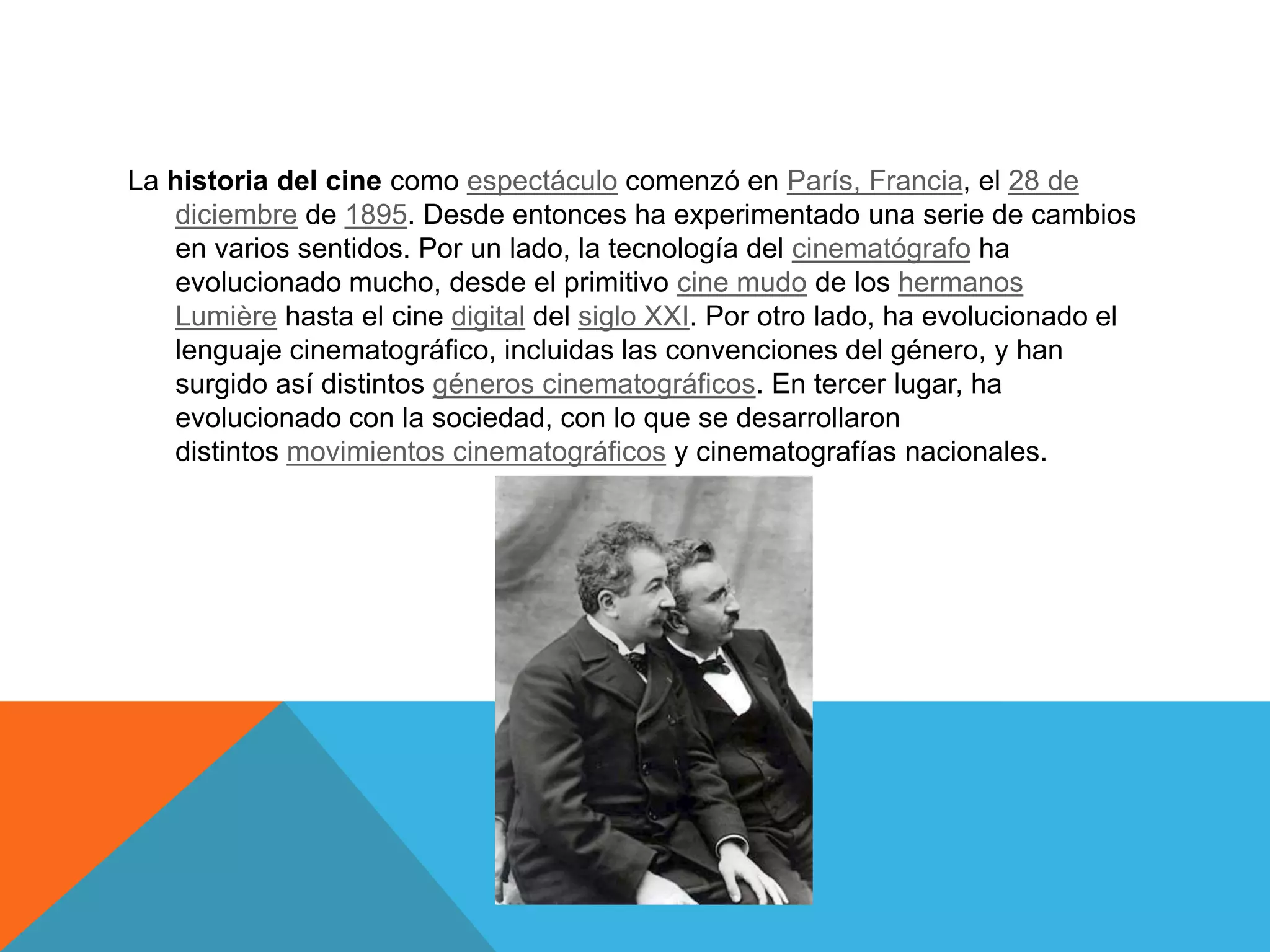 La historia del cine | PPTX