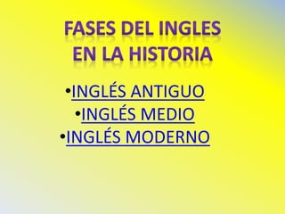 La historia del inglés | PPTX
