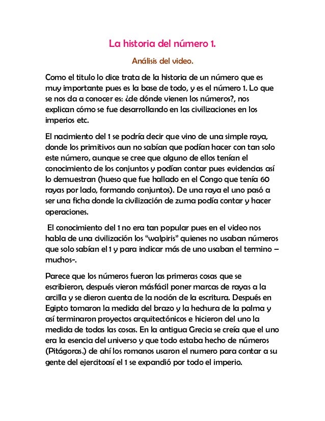 Documental Sobre La Historia Del Numero 1 - rohecredito Documental Sobre La Historia Del Numero 1 - rohecredito