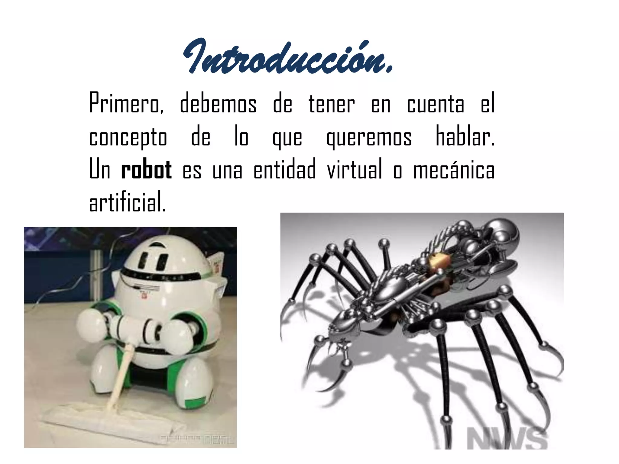 La historia de los robots | PPTX