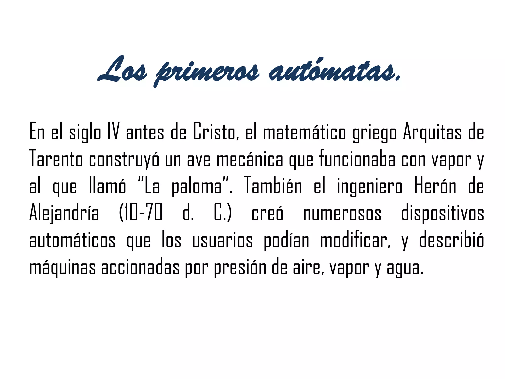 La historia de los robots | PPTX
