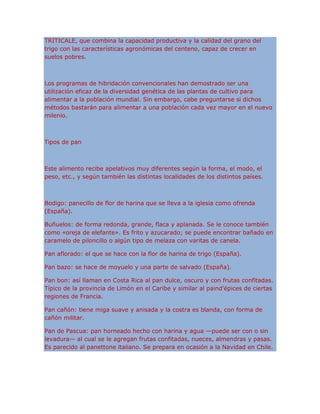 La historia del pan | DOCX