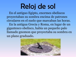 La historia del reloj | PPTX