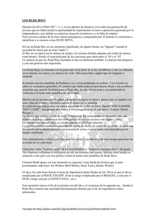 La historia del ska | PDF