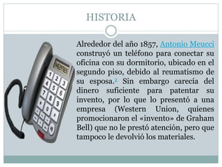 La historia del telefono | PPTX