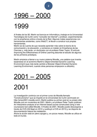 La historia de Moodle dentro del proceso educativo | DOCX