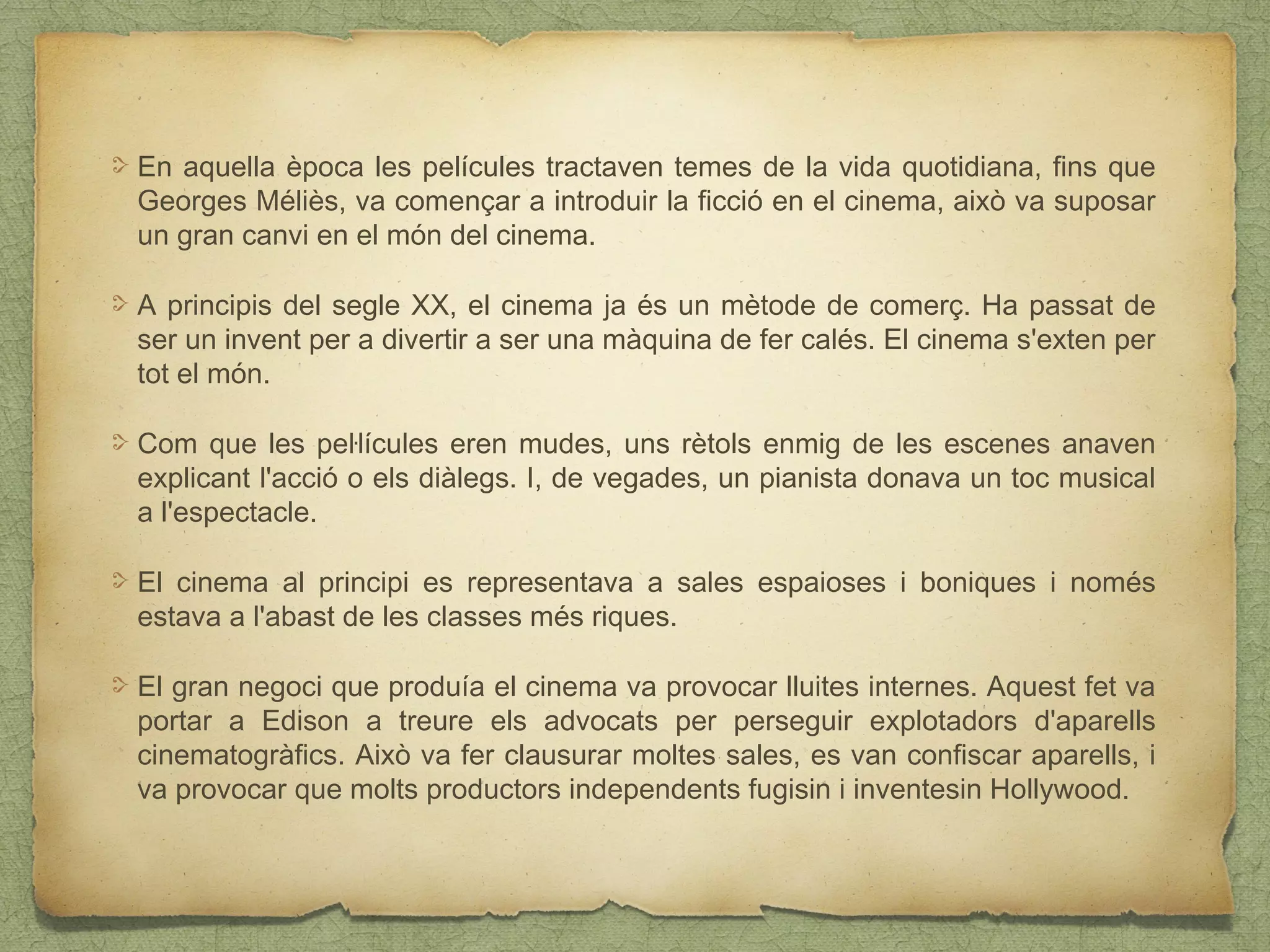 La història del cinema | PPT