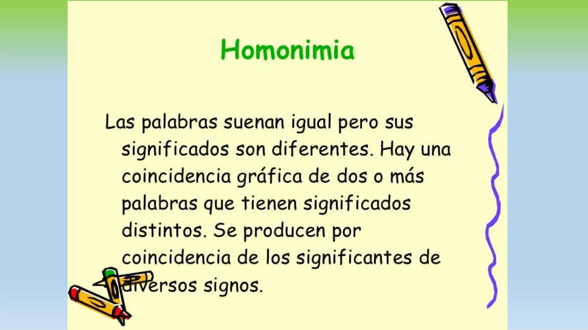 La homonimia | PPTX