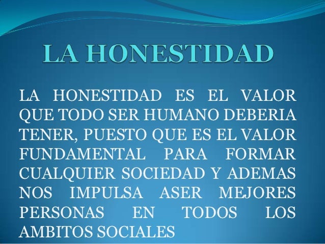 Honestidad Que Es