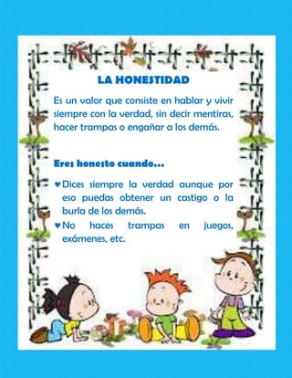 Honestidad Dibujos Para Colorear