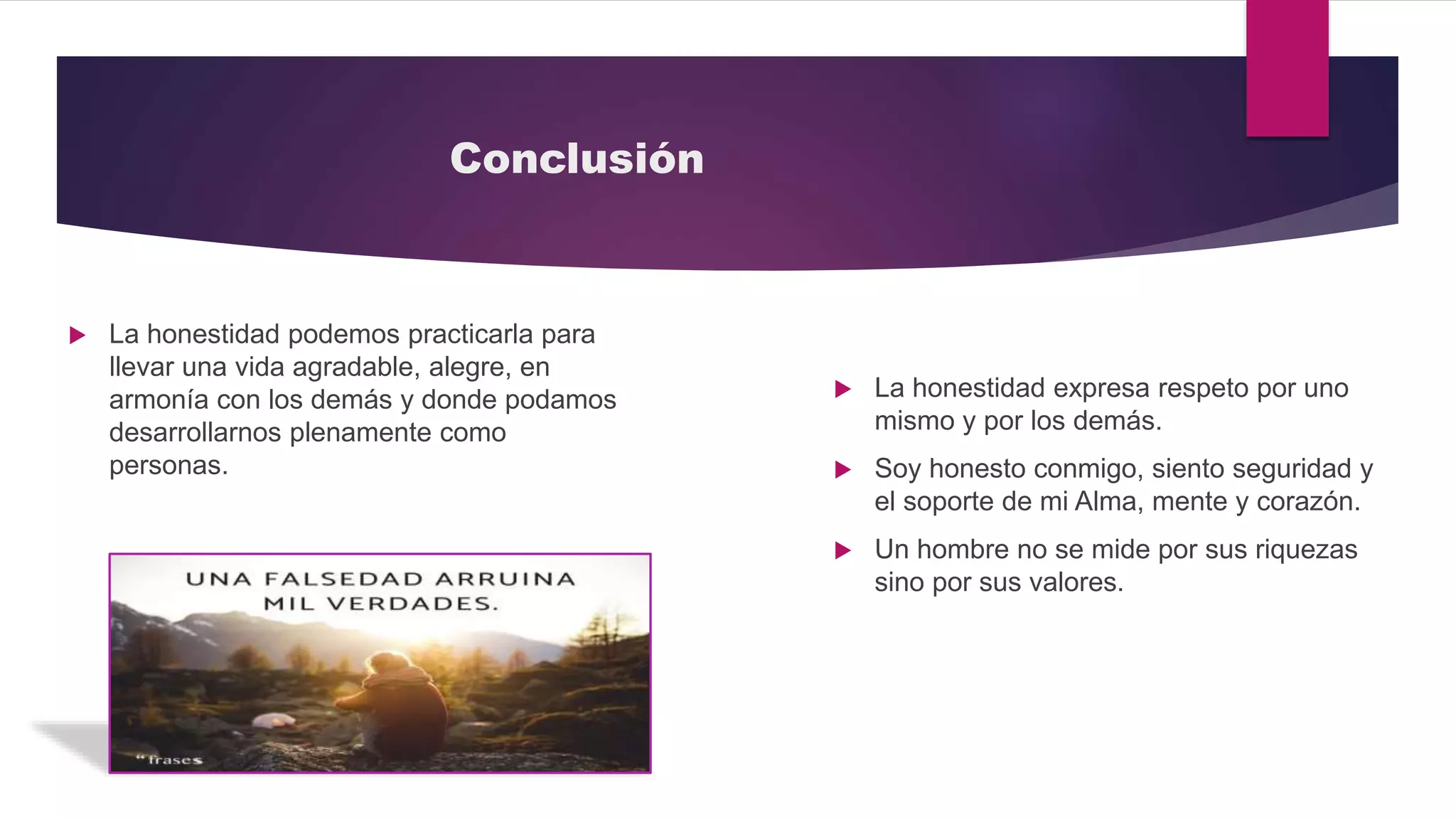 La honestidad ppt | PPTX