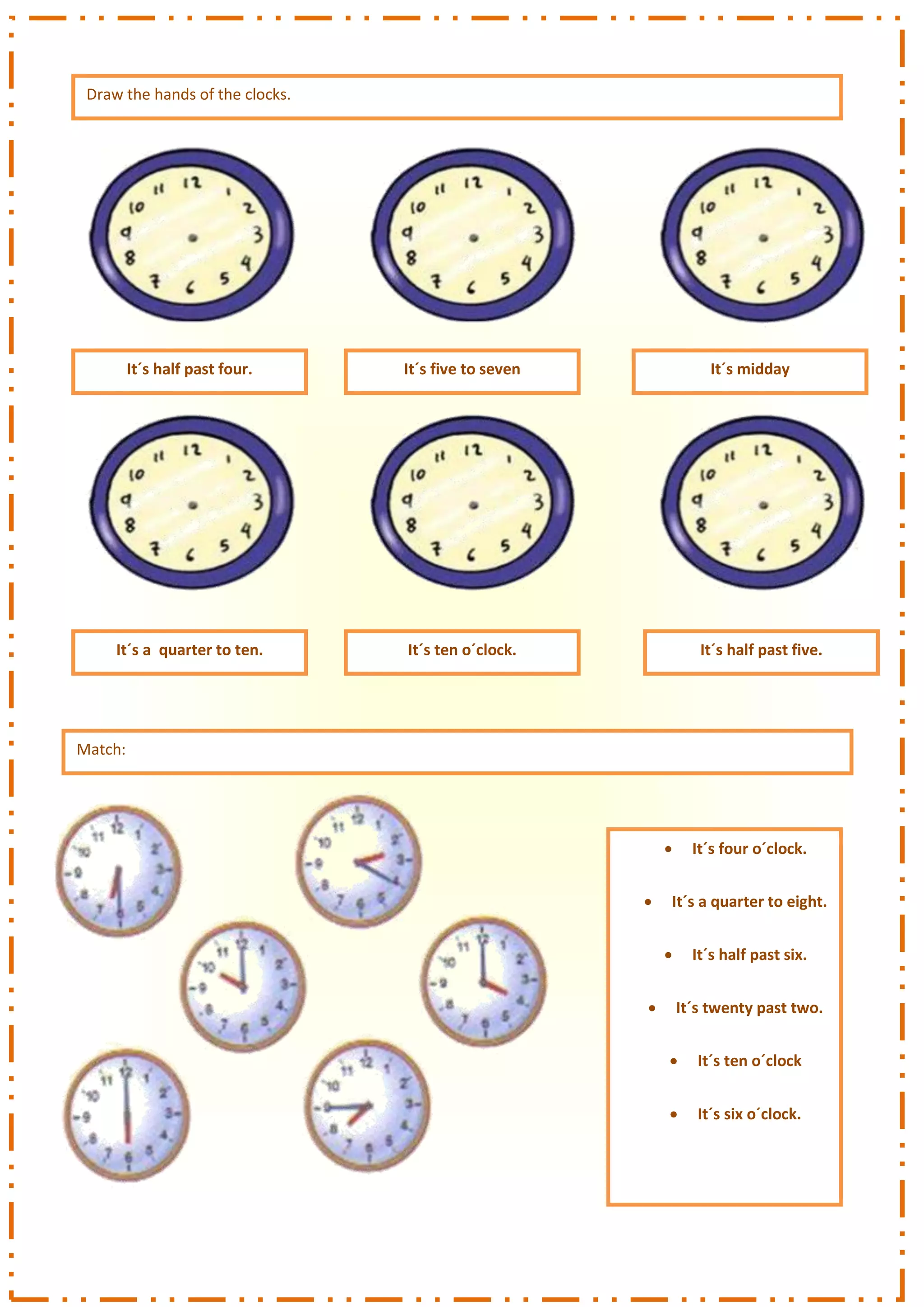 La hora y la rutina | PDF | Homework and Study | Education