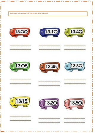 La hora y la rutina | PDF | Homework and Study | Education