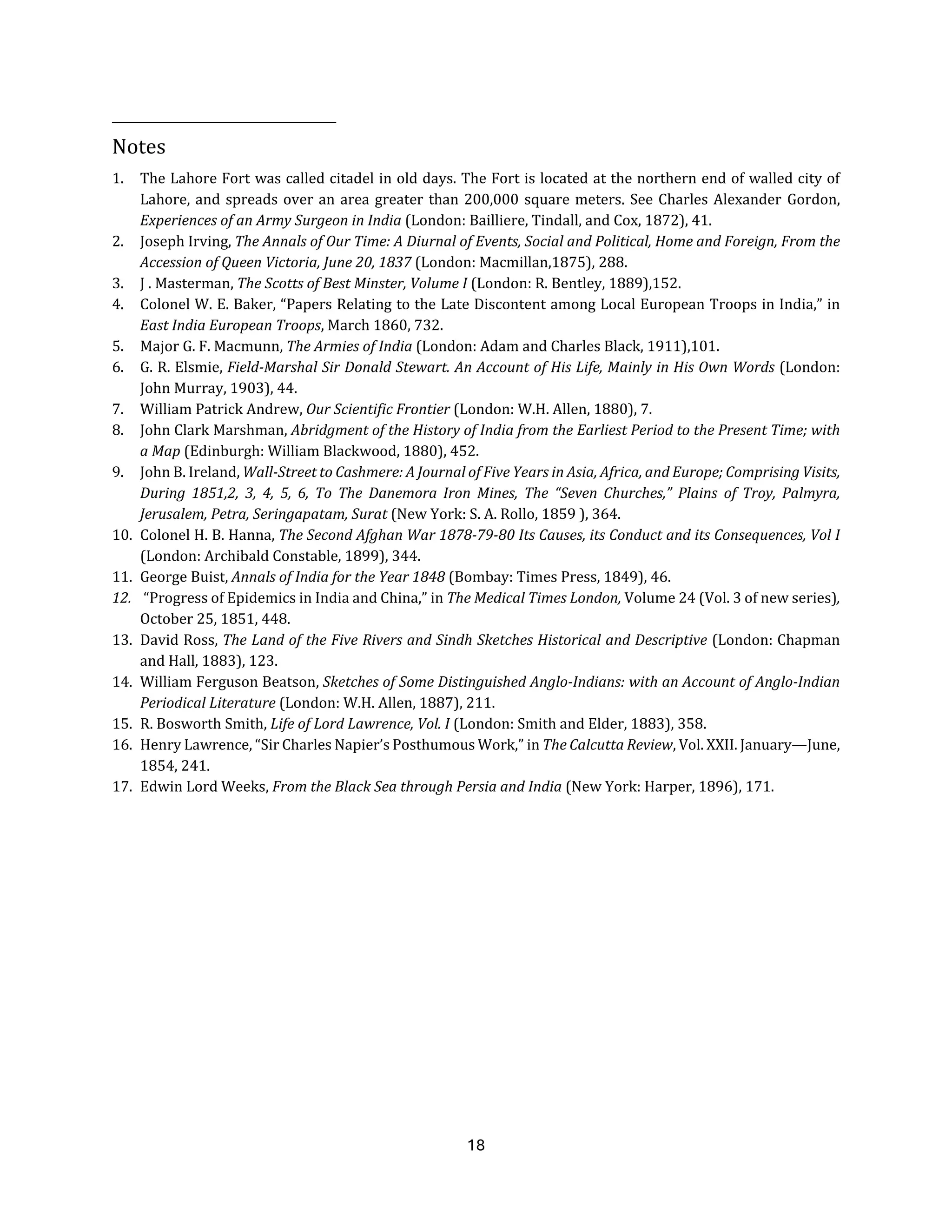 Lahore Cantonments: During The British Raj | PDF