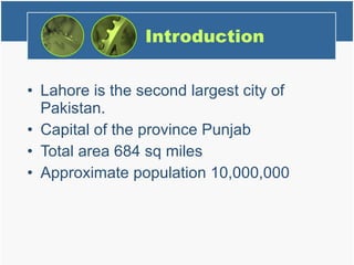 Lahore City Pakistan Economy view | PPT