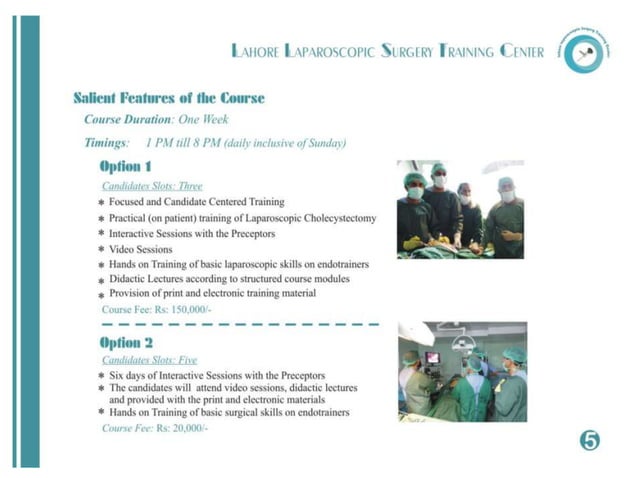 Lahore Laparoscopic Surgery Training Center Pptx