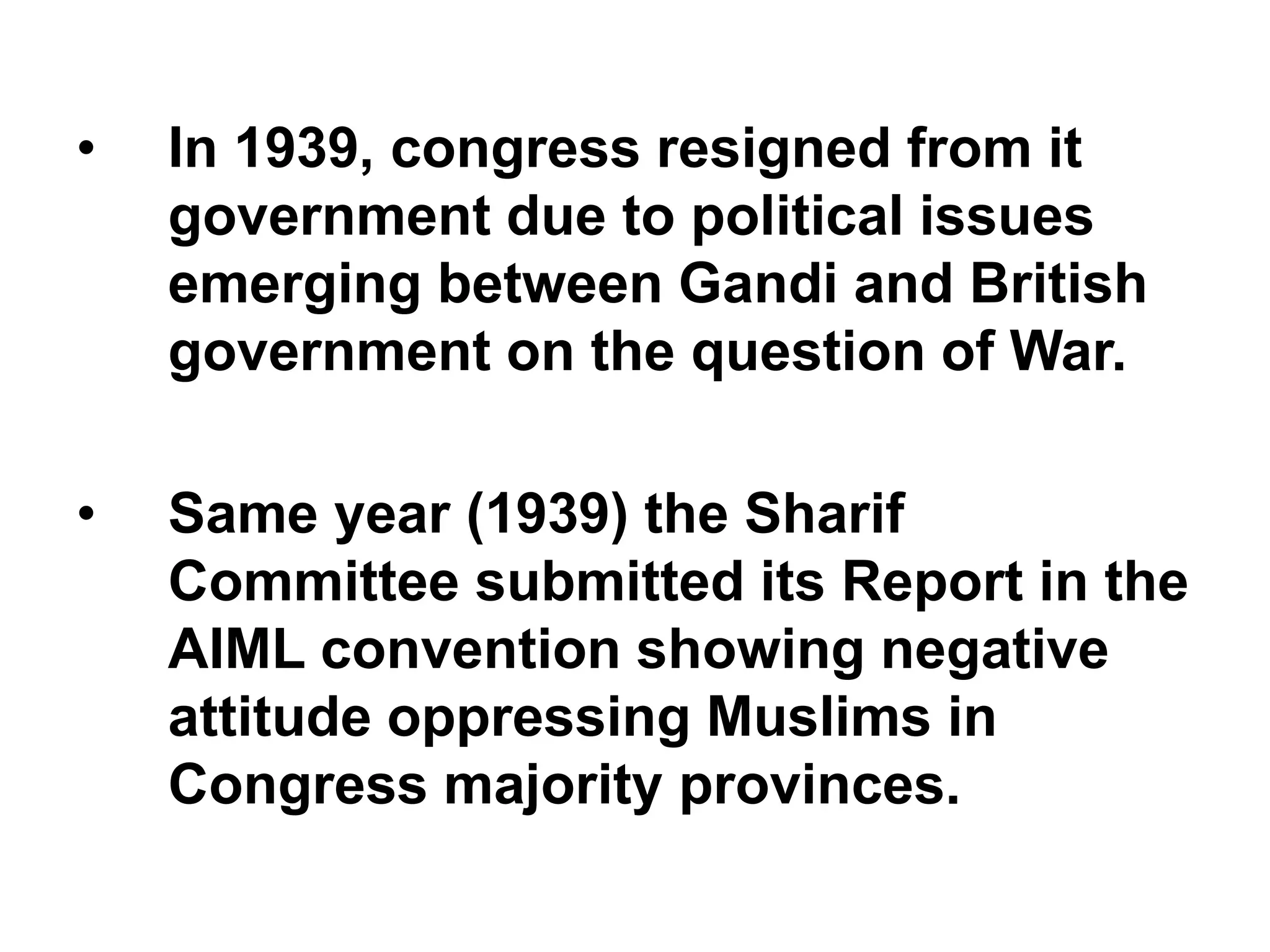 Lahore Resolution 1940 and Aftermath | PPT