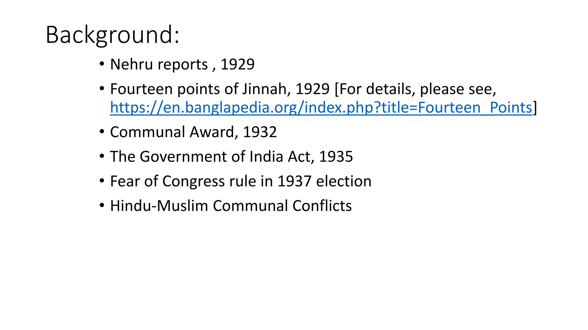 Lahore Resolution of 1940, Emergence of Bangladesh.pptx