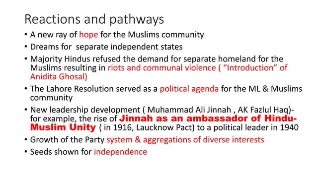 Lahore Resolution of 1940, Emergence of Bangladesh.pptx