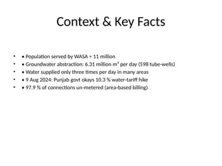 Lahore_Water_Case_Study for wasa and waste | PPTX