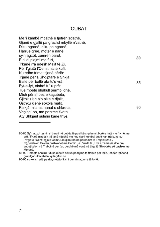 Lahuta e Malcis - At Gjergj FISHTA | PDF