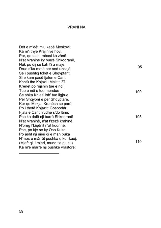 LAHUTA E MALCIS - nga At Gjergj FISHTA