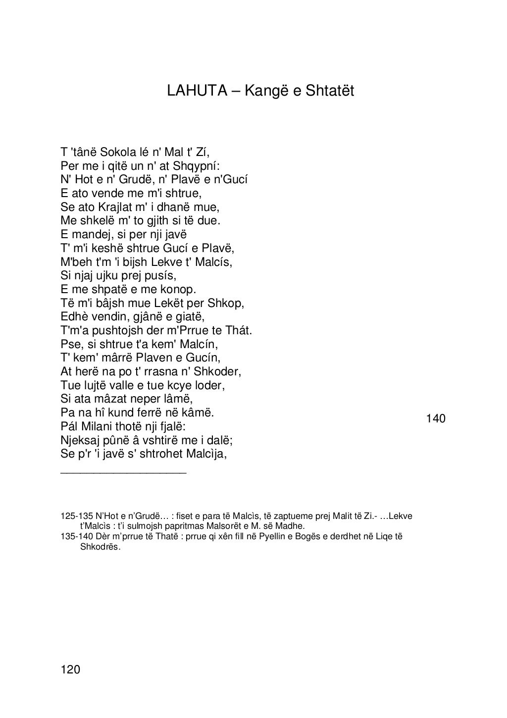 Lahuta e Malësisë - nga At Gjergj Fishta