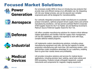 LAI International | A Manufacturing Capabilities Overview | PPT