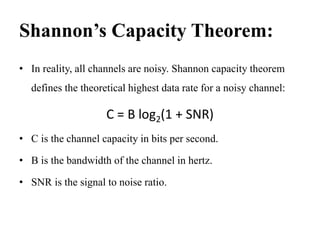 Shannon Capacity Theorem | PPT