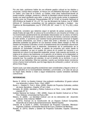 La identidad cultural como eje de desarrollo local | PDF