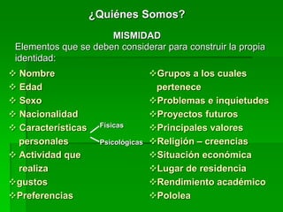 La identidad personal | PPT