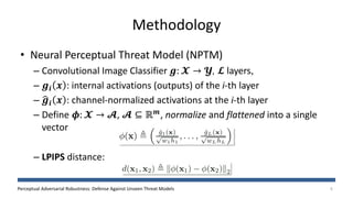 Perceptual Adversarial Robustness: Defense Against Unseen Threat Models | PPT