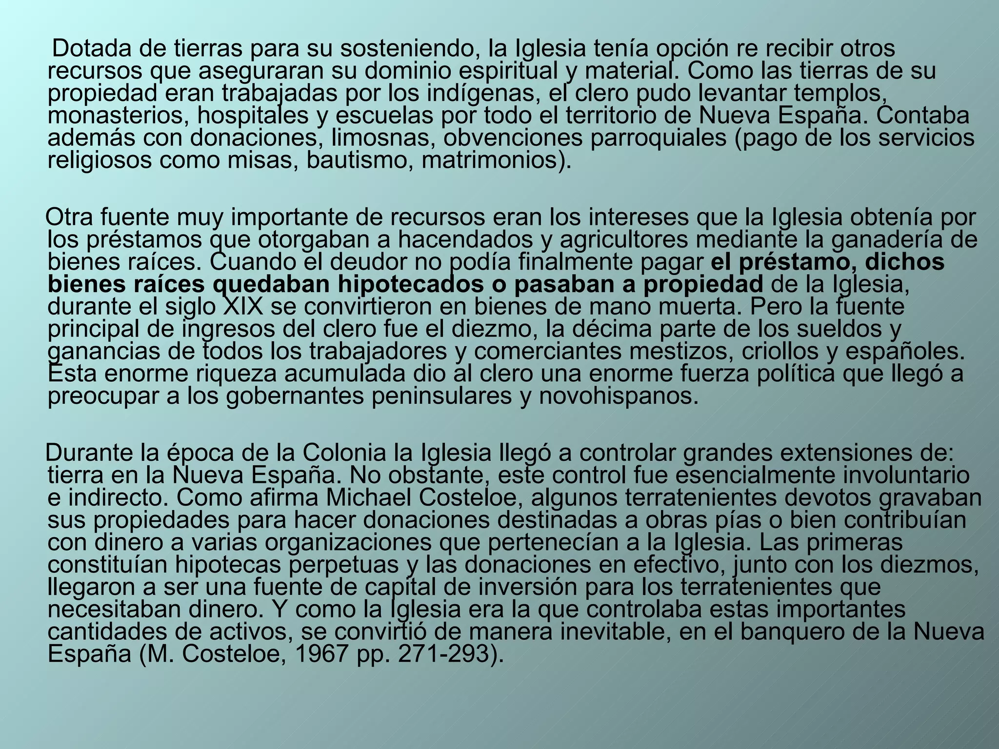 La Iglesia Catolica En La Nueva EspañA | PPT