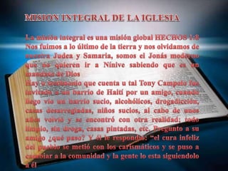 La iglesia en la mision integral | PPTX