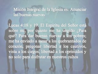 La iglesia en la mision integral | PPTX