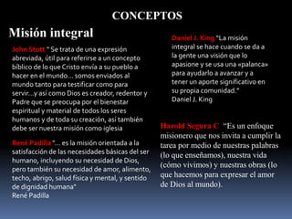 La iglesia en la mision integral | PPTX