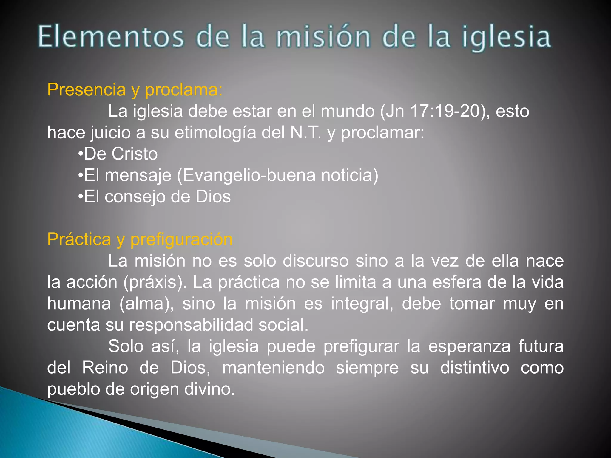 La iglesia y su misión | PPT