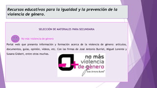La igualdad de genero en el aula | PDF