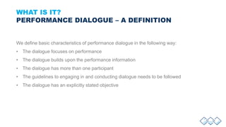 Knowledge transfer and performance dialogue in public administration | PPT