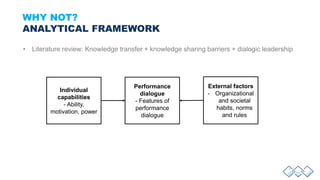 Knowledge transfer and performance dialogue in public administration | PDF