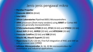 Classify Basic Microcontrollers Mengelaskan Mikropengawal Asas | PPTX