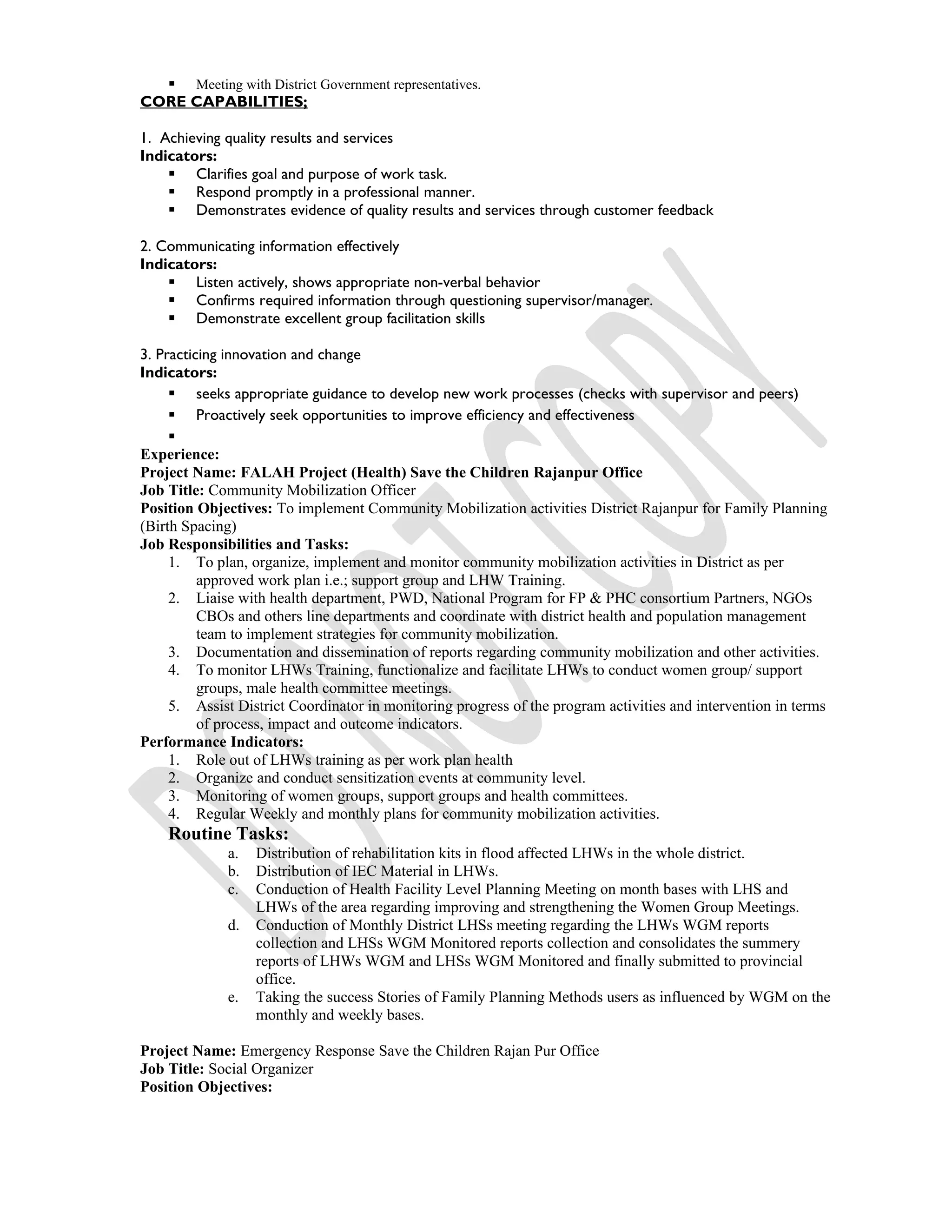 Laila Rubab Resume 2010 Updated | DOC