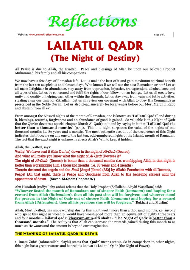Lailatul qadr | PDF