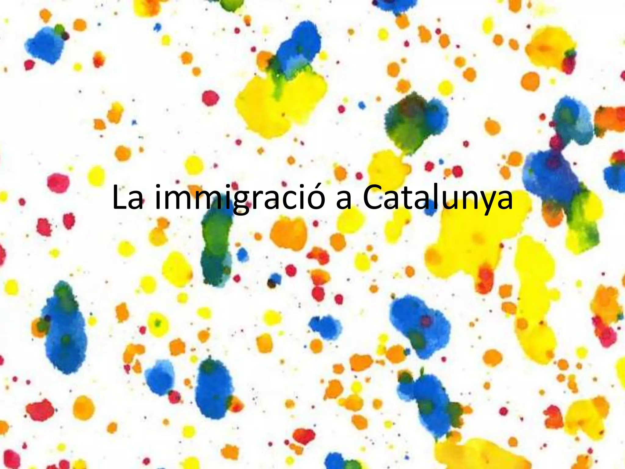 La immigració a catalunya | PPSX