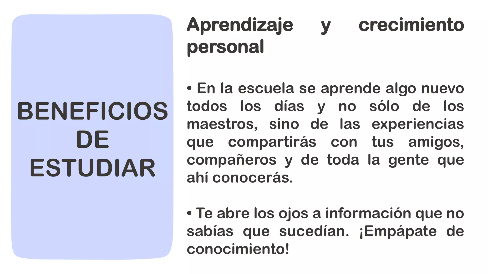 La importancia de estudiar | PPTX
